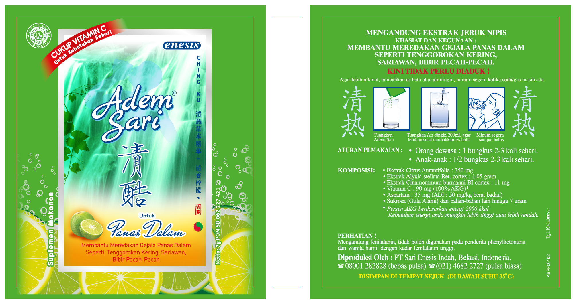 New Packaging of Adem Sari - Enesis Group