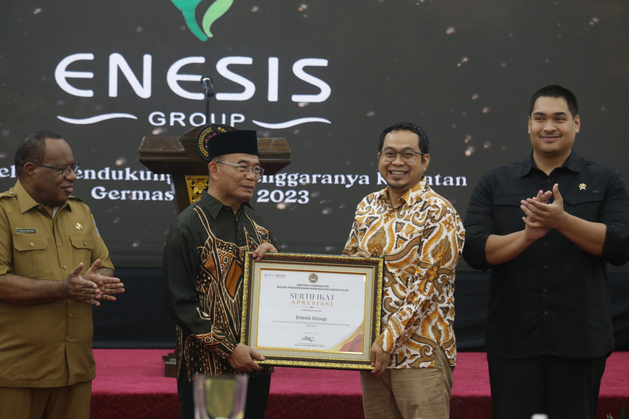Enesis Group Kembali Mendapatkan Tanda Ucapan Apresiasi di Germas Award ...